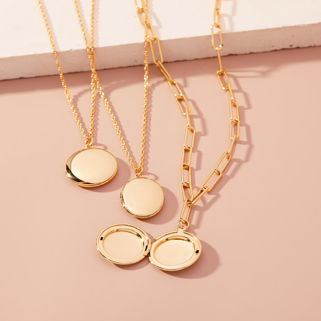 Engravable Long Chain Locket – Brook & York