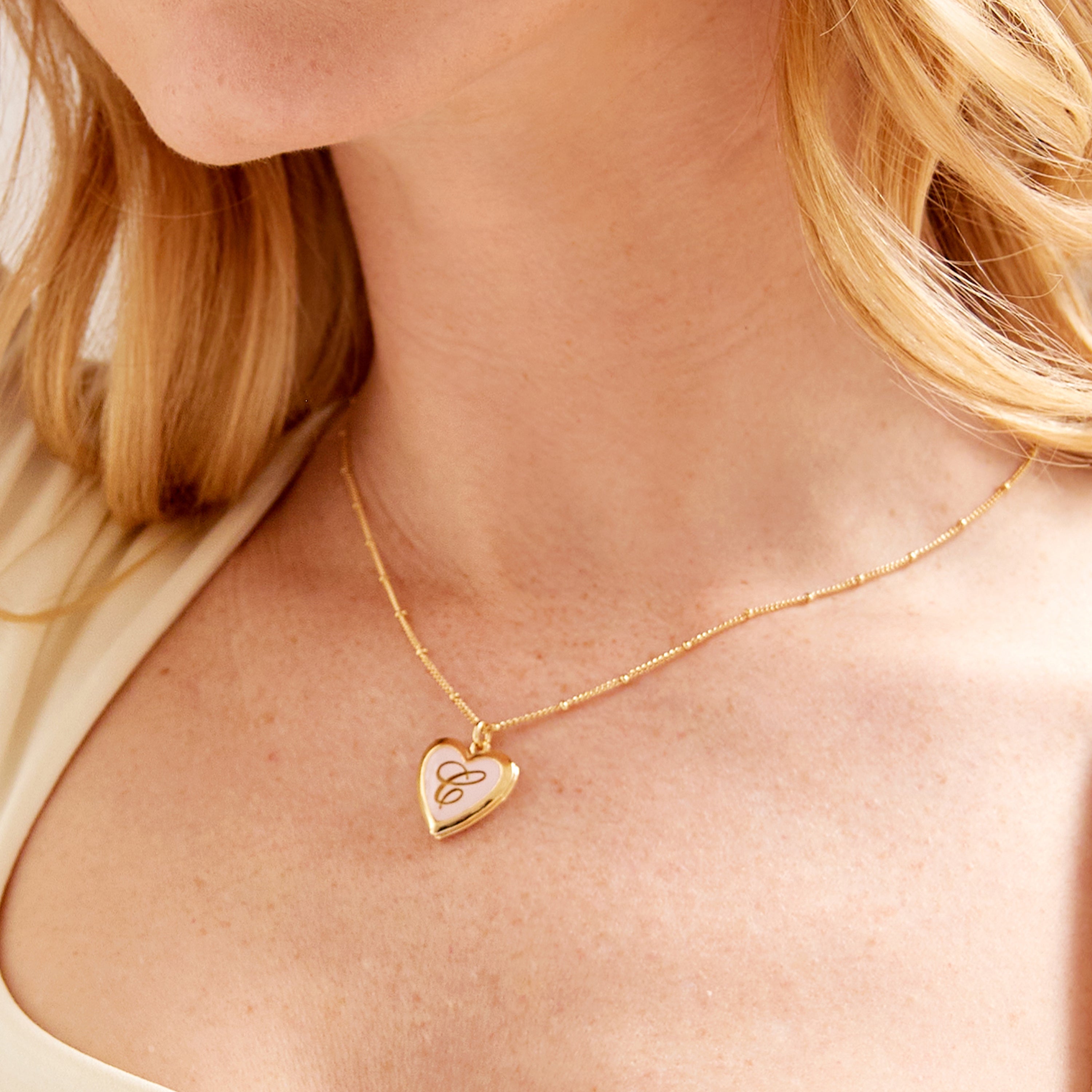 Isla Heart Enamel Locket – Brook & York
